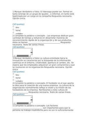 Introduccion a la Empresa 2do Parcial UADE Introducción a la Empresa