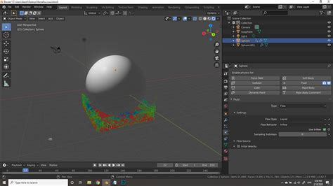 Physics Mantaflow Fluid Does Not Take The Shape Of A Sphere Blender 2 8 Blender Stack Exchange