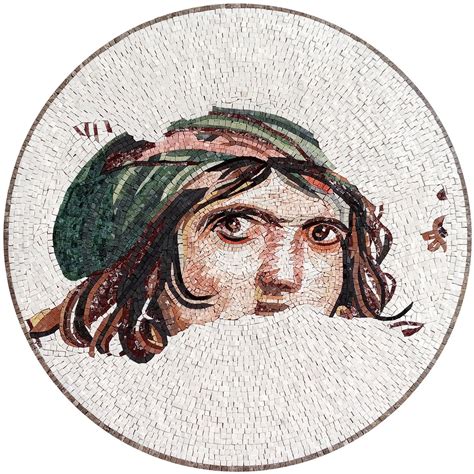 Reproduction Of Ancient Gypsy Girl Of Zeugma Mosaic Mosaic Natural