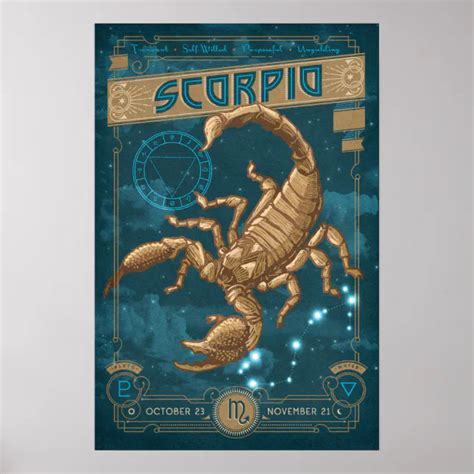 Zodiac Scorpio Poster Zazzle