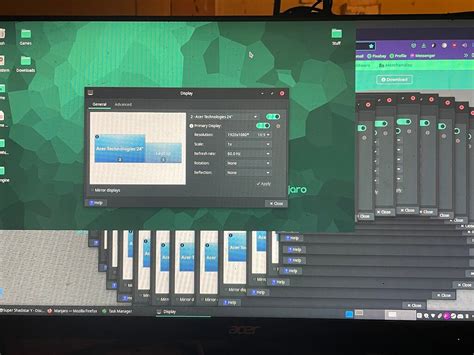Monitor Connected To Laptop Is Glitchy And My Laptop Is Blank Graphics Display Manjaro