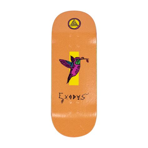 Exodus X Dk Anoixi Bird Fingerboard Deck Orange Exodus Ride Shop