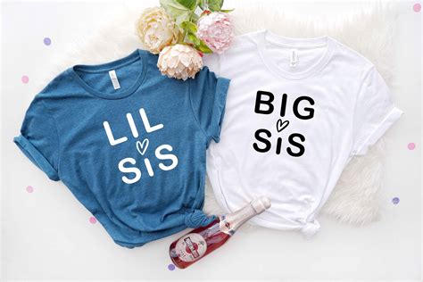 Lil Sis And Big Sis Shirt Matching Outfit Personalized Etsy