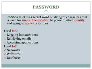 Graphical Password Authentication PPT