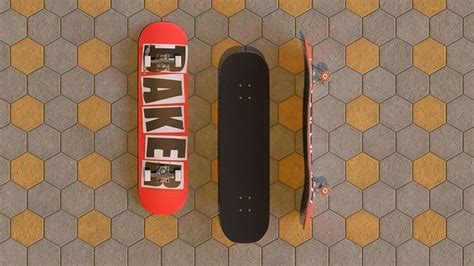 3d Model Skateboard Baker Deck Vr Ar Low Poly Cgtrader