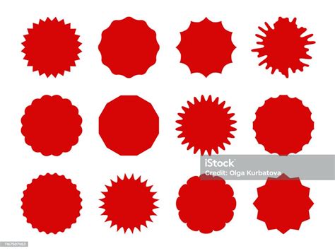 스타 버스트 스티커 스타 모양의 판매 배너 연설 거품 스티커 빨간색 폭발 표지판 프로모션 가격 쿠폰 태그 벡터 격리 세트 인장에 대한 스톡 벡터 아트 및 기타 이미지