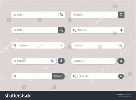 Search Bar Ui Design Elements Vector Stock Vector Royalty Free 2007491444 Shutterstock