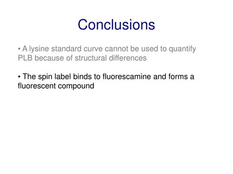Ppt Developing A Fluorescamine Assay To Probe Cardiac Protein