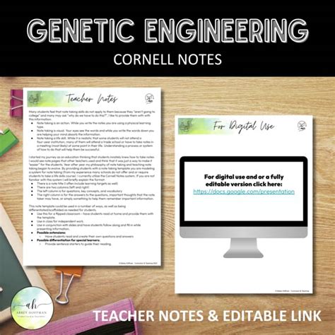 Genetic Engineering Cornell Notes By From Science To Ag Tpt