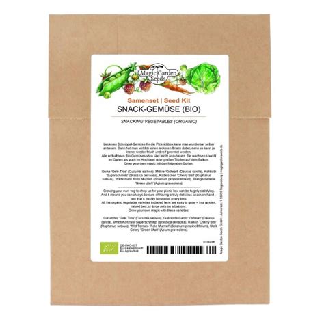 Snacking Vegetables Organic Seed Kit