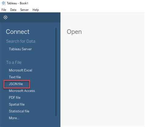 如何使用 tableau prep builder 连接到 json 格式的文件 tableau software
