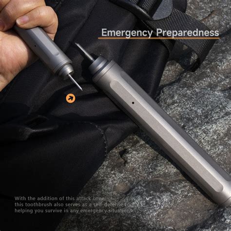 Evogrip Titanium Toothbrush｜the Ultimate 3 In 1 Edc Travel Tool Edctitan