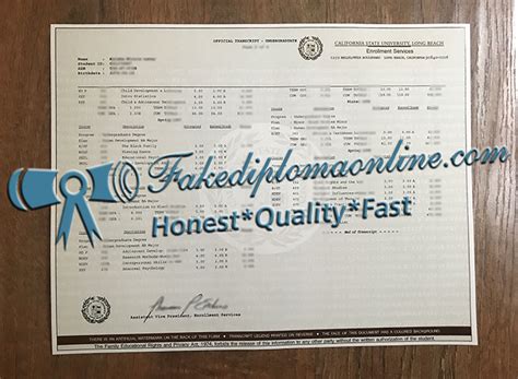 How To Make A Csulb Transcript Buy Csu Long Beach Degree