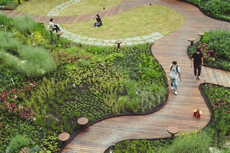 时间漫步明洞共享花园 lab D H 首尔工作室 Landscape architecture design Landscape architecture Green roof