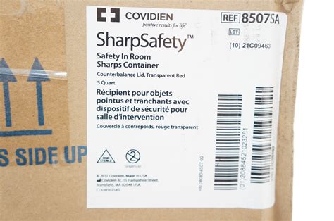 Covidien 8507sa Sharpsafety Safety In Room Sharps Container 5 Quart