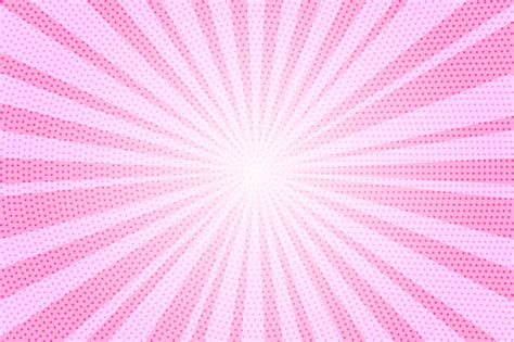 팝 아트 다채로운 만화 책 잡지 표지 줄무늬 핑크 배경 만화 재미 복고풍 패턴 스트립 모의 벡터 하프톤 그림입니다 90 년대 스타일 선버스트 스타버스트 모양 분홍에 대한