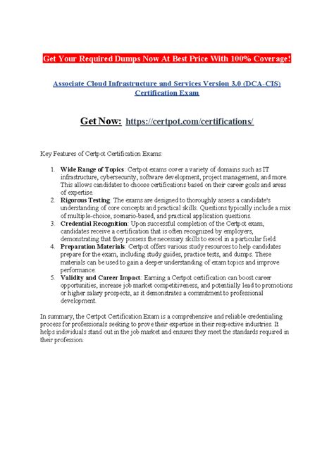 Associate Cloud Infrastructure And Services Version 30 Dca Cis