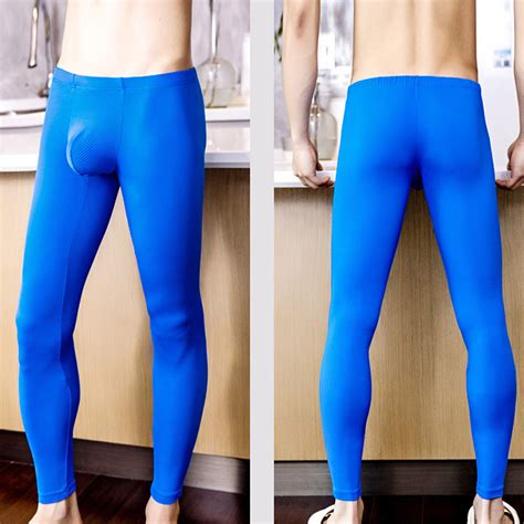 Mens Athletic Compression Pants Base Layer Bulge Pouch Bottoms Workout Tights Ebay