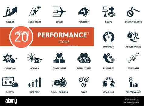Performance Set Creative Icons Ascent Solid Start Speed Power Hit