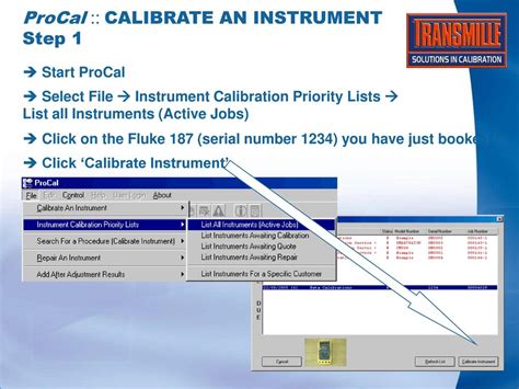 setting up and performing a calibration ppt download
