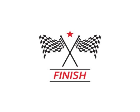 Minimalistic Racing Flag Emblem Iconic Design For Races Vector Motocross Speed Logo PNG And