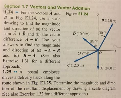 Section 1 7 Vectors And Vector Addition 1 24 For The Vectors A And