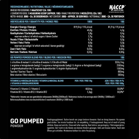 Pure Go Pumped Powder 300 Gram Recomp Nutrition