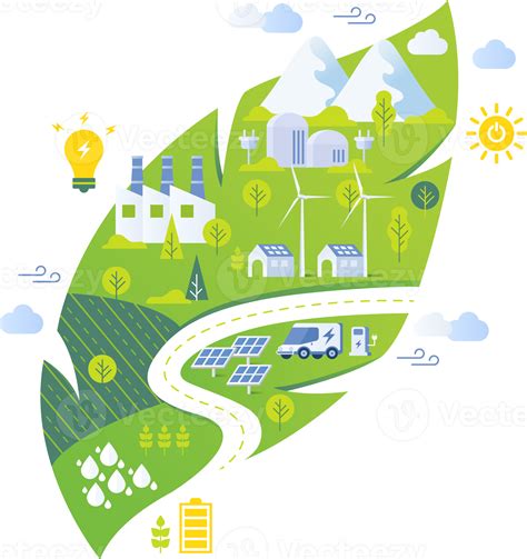 Green Energy ESG Sustainability Concept Illustration PNG