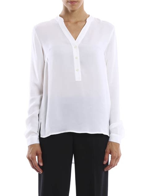 Blouses Michael Kors Silk Blouse Mu64kvkvy0100 Shop Online At Ikrix