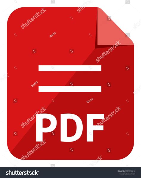 Pdf Icon Major File Format Vector Stock Vector Royalty Free 1903798216 Shutterstock