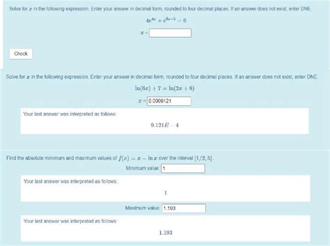 Solved Solve For In The Following Expression Enter Your Chegg