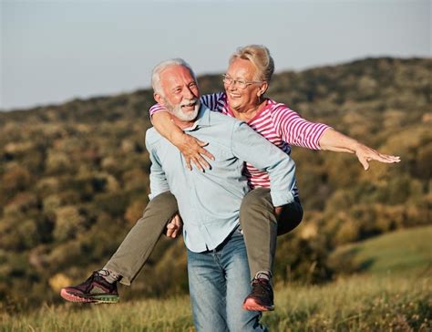 Premium Photo Woman Man Outdoor Senior Couple Happy Lifestyle