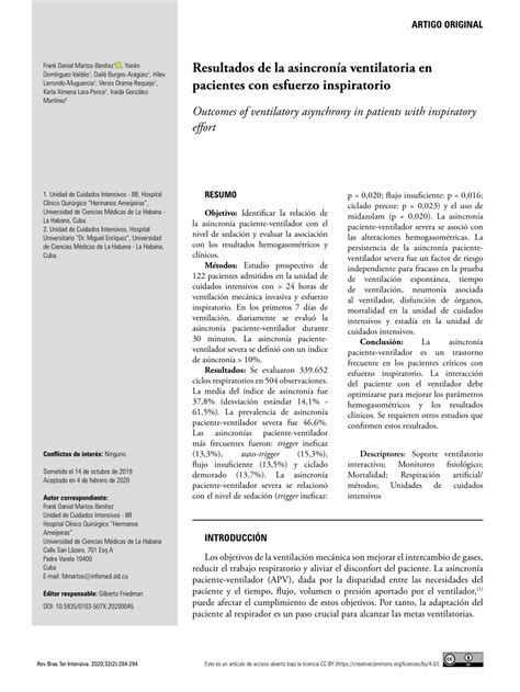Pdf Outcomes Of Ventilatory Asynchrony In Patients With Inspiratory