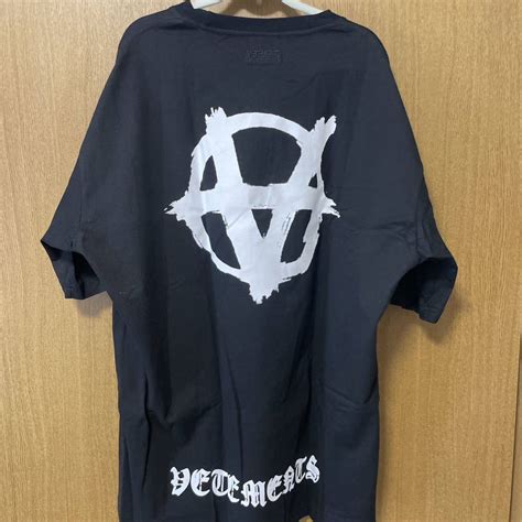 【未使用】vetements ヴェトモン アナーキー ロゴ Tシャツ 半袖 長袖 ロンt ベトモン ブラック 黒 21aw シャツ 新品 S