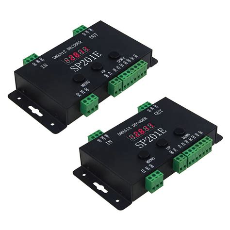 2x Sp201e Dmx512 Ws2812b Ws2811 Decodificador De Controlador Dmx Una