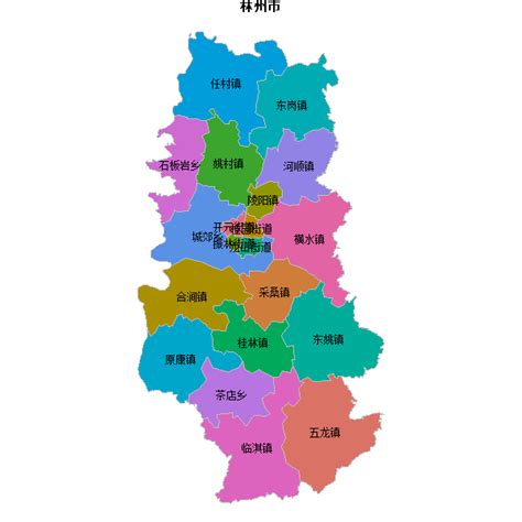 安阳市林州市乡镇地图dwg数据 河南省 Wgs84坐标系 中国乡镇dwg地图