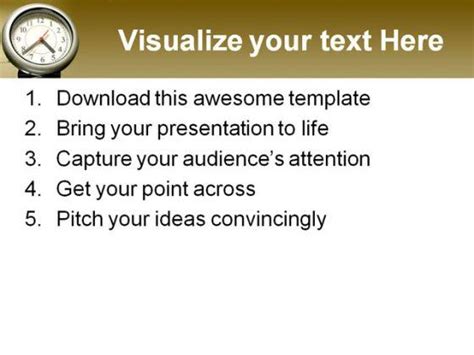 Clock And Empty Conference Business PowerPoint Templates And PowerPoint Backgrounds 0211