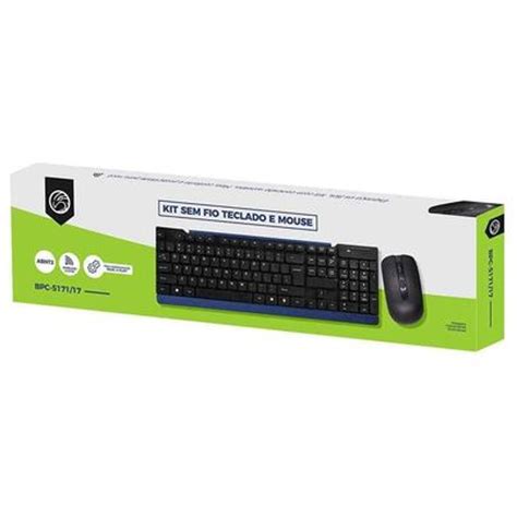 Kit Teclado E Mouse Sem Fio Bpc 5271 17 Brazil Pc Teclado P