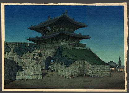 Japanese Print East Gate Seoul Moonlight By Keith Elizabeth