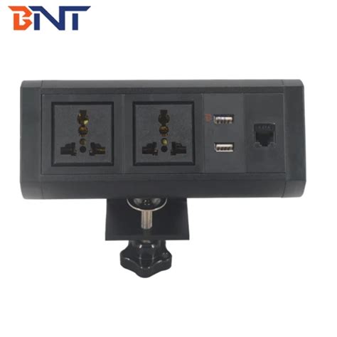 Clamp On Conference Table Movable Table Power Socket Outlet Office Desk Socket And Clamp Table