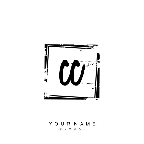 Initial Cc Monogram With Grunge Template Design 21751288 Vector Art At