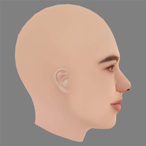 Alisha Newton Head No Hair Low Poly Head For Game 3d Model By