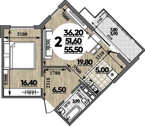 Квартира № 195 в ЖК Горгиппия : подъезд 3, этаж 4, 55.50 м2 в Анапа ...