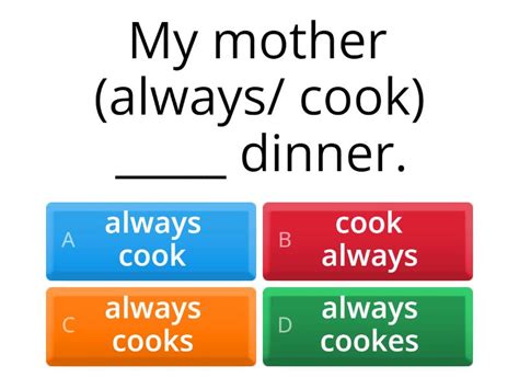 Grade Unit Adverbs Of Frequency Quiz