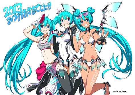 Hatsune Miku Hatsune Miku Racing Miku And Racing Miku Vocaloid And