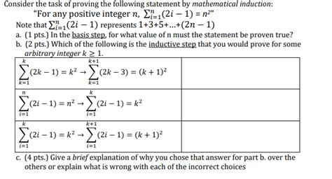 Solved Consider The Task Of Proving The Following Statement