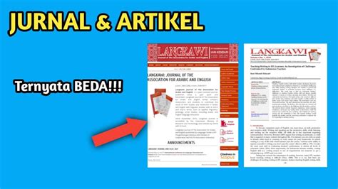 Perbedaan Artikel Dan Jurnal