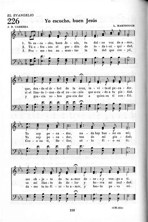 Himnario Adventista Para Uso En El Culto Divino 226 Yo Escucho Buen