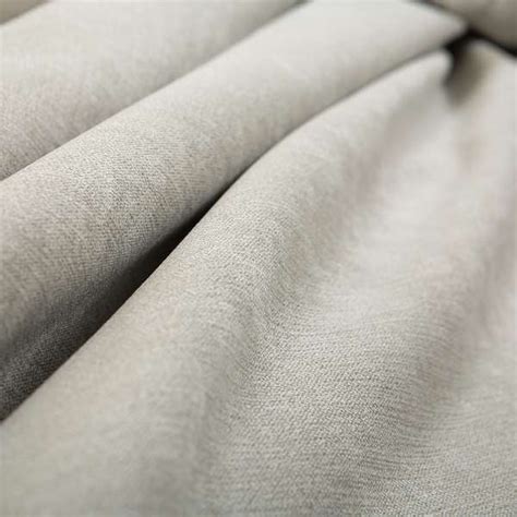 Earley Soft Matt Velvet Chenille Furnishing Upholstery Fabric In Silve