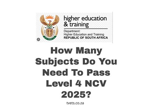 How Many Subjects Do You Need To Pass Level 4 Ncv 2025 Tvet Colleges 2025